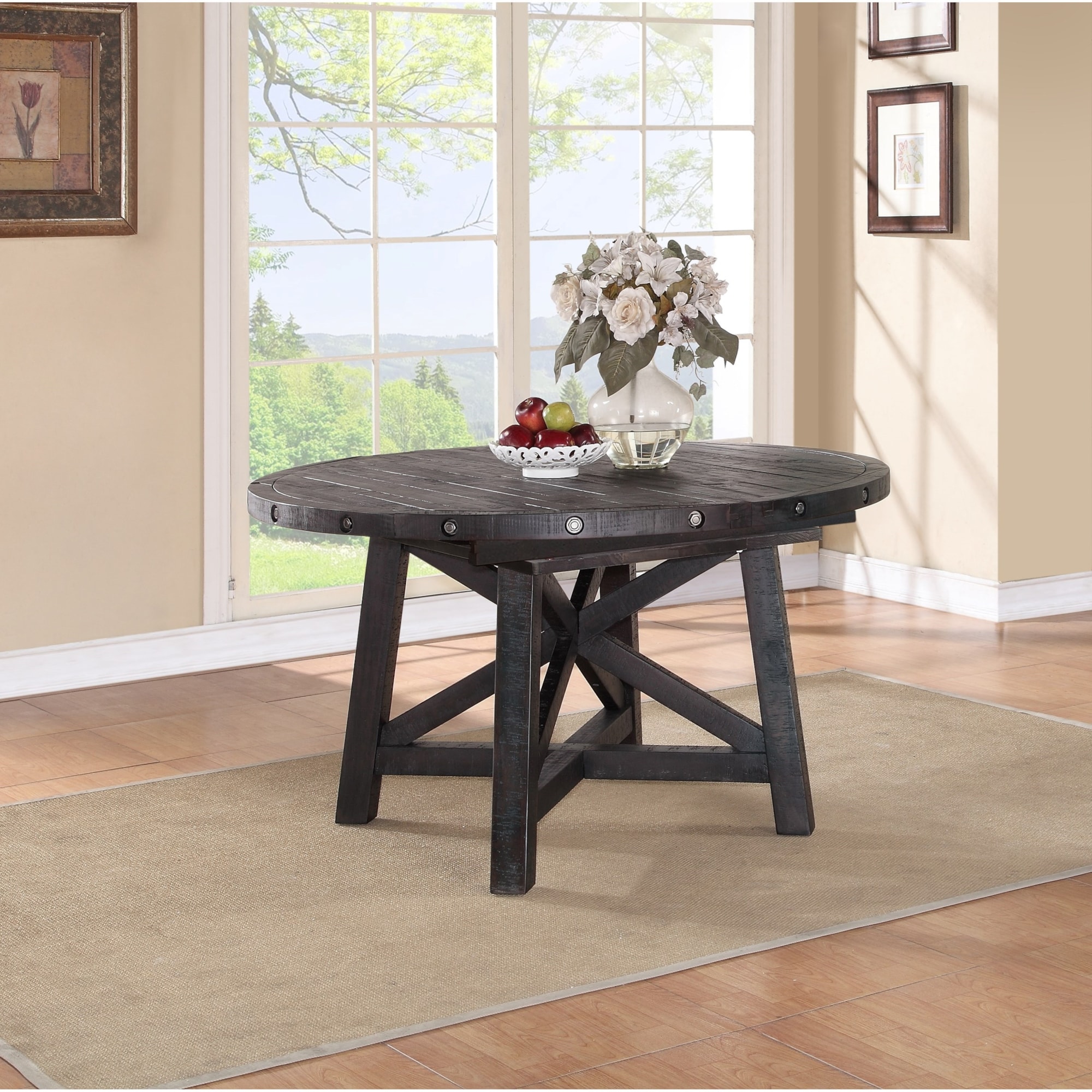 Modus Furniture Yosemite 7YC961R Rustic Solid Wood Round Table | Reeds Furniture | Table ...